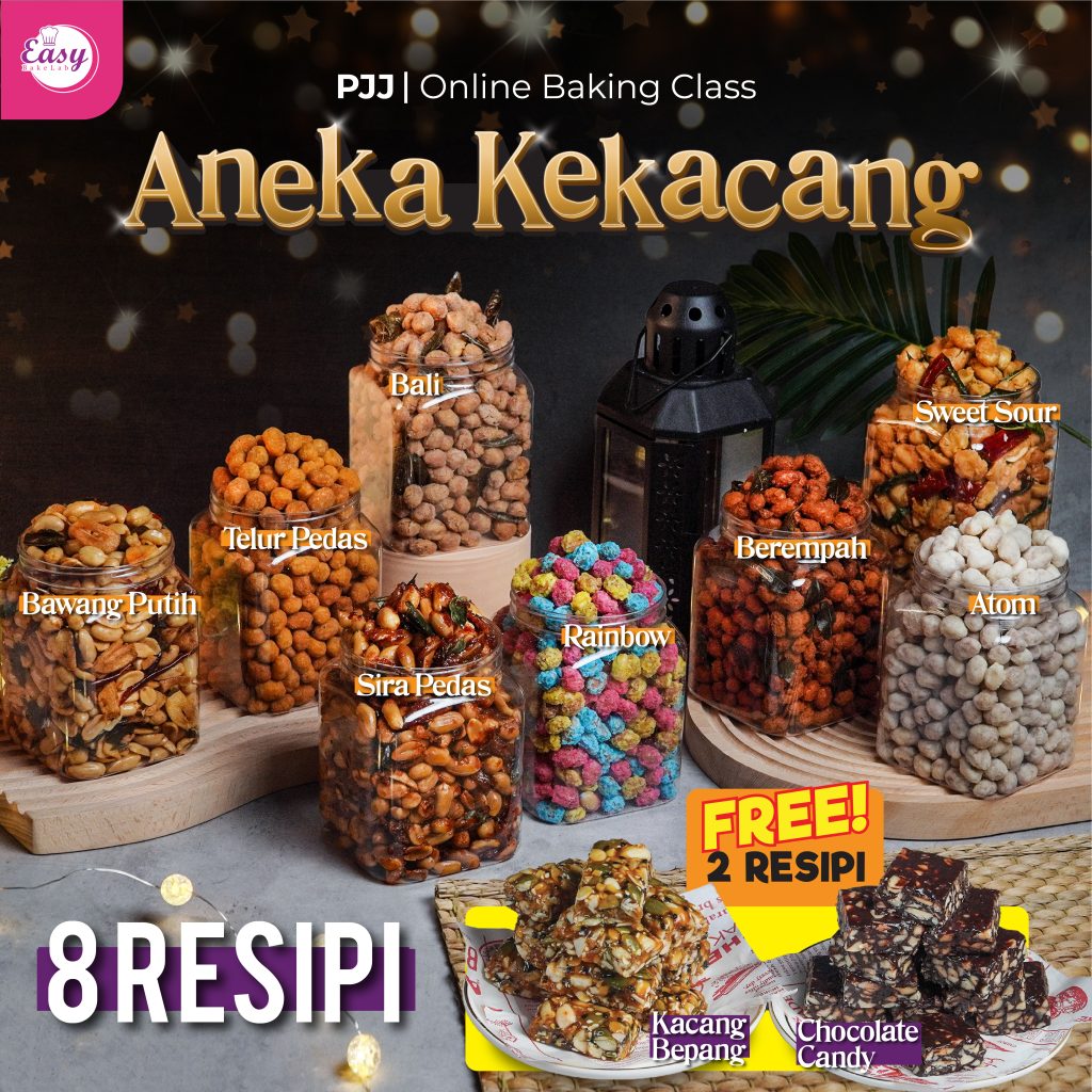Kelas online Aneka Kekacang (8 Resepi) - Kelas Baking Online